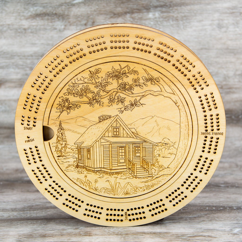 Cabin In The Woods Cribbage Board | Beyond The Kerf